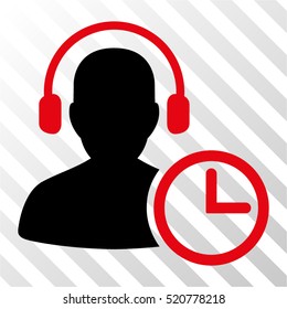 Operator Time Vector Pictogram Illustration Style Stock Vector (Royalty ...