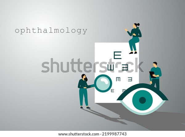 Ophthalmologic Standing Near Eye Test Chart: เวกเตอร์สต็อก (ปลอดค่า ...