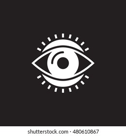 Ophthalmology Symbol Eye Icon Vector Solid: เวกเตอร์สต็อก (ปลอดค่า ...
