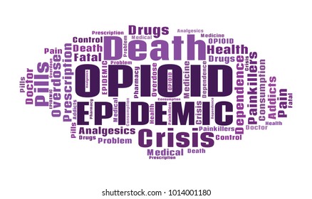Opioid Crisis Word Cloud Collage Opioid Stock Vector (Royalty Free ...
