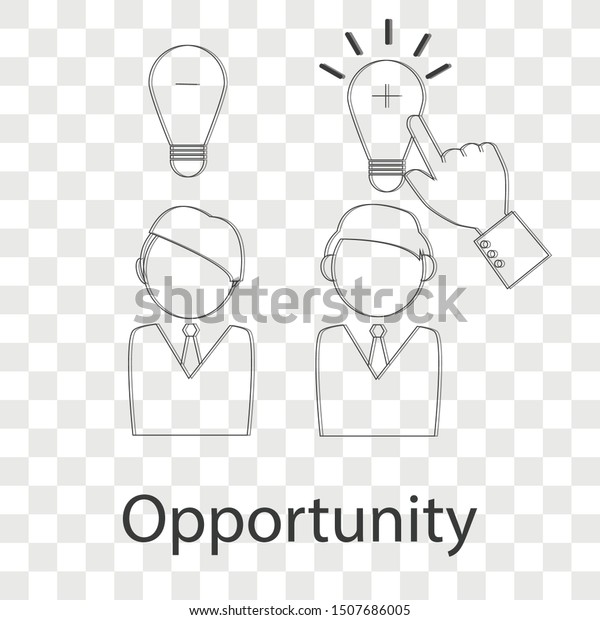 Opportunity Icon Concept On Transparency Background Stock Vector ...
