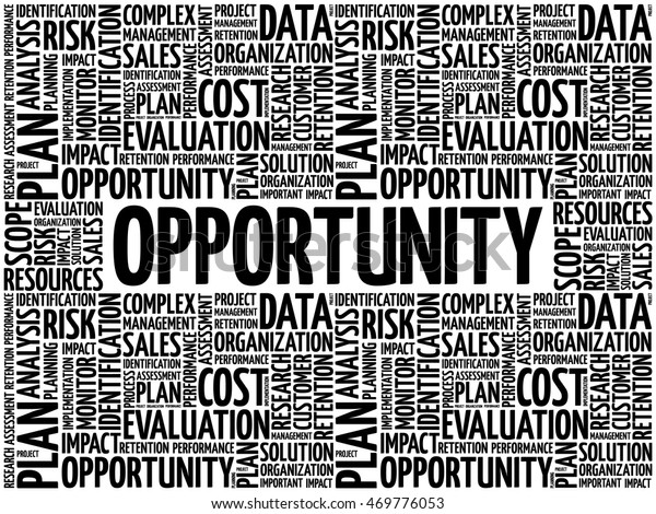 Opportunity Word Cloud Collage Business Concept Stock Vector (Royalty ...