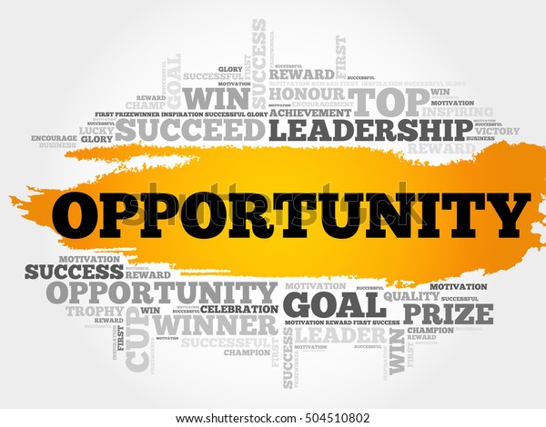 Opportunity Word Cloud Collage Business Concept Stock Vector (Royalty ...