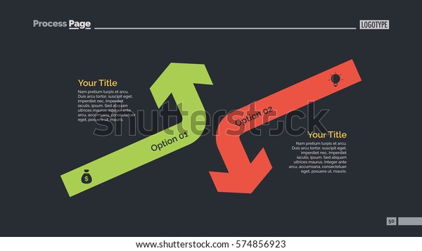 Opposing Arrows Diagram Slide Template Stock Vector (Royalty Free ...