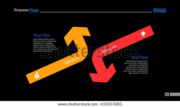 Opposing Arrows Diagram Slide Template Stock Vector (Royalty Free ...