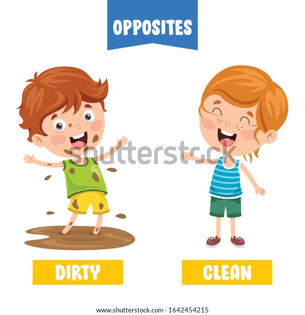 Opposite Adjectives Cartoon Drawings 库存矢量图（免版税）1642454215 | Shutterstock