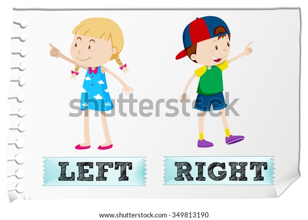 Opposite Adjectives Left Right Illustration Stock Vector (Royalty Free ...