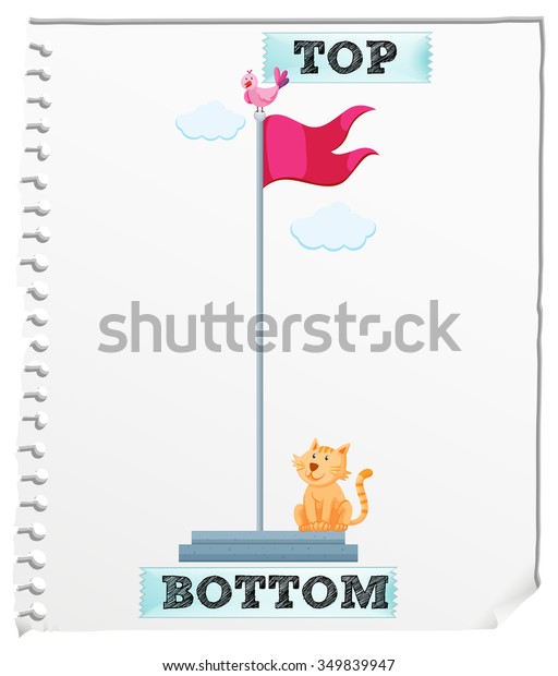 Opposite Adjectives Top Bottom Illustration Stock Vector (Royalty Free ...