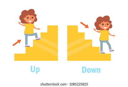 Opposite Antonyms Vector Cartoon Isolated Art Stock Vector (Royalty ...