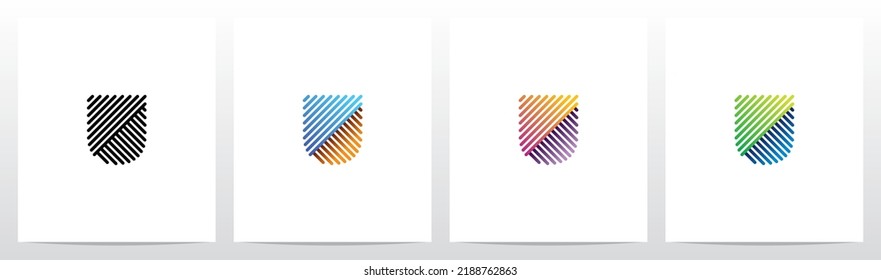 Opposite Diagonal Lines Letter Logo Design Stock Vector (Royalty Free ...