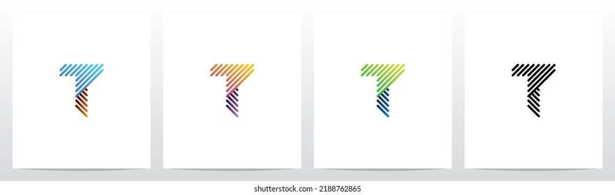 Opposite Diagonal Lines Letter Logo Design Stock Vector (Royalty Free ...