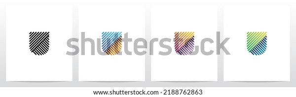 Opposite Diagonal Lines Letter Logo Design: เวกเตอร์สต็อก (ปลอดค่า ...