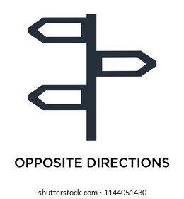Opposite Directions Icon Vector Isolated On Stock Vector (Royalty Free ...