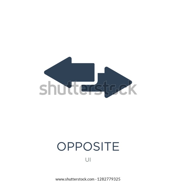 Opposite Directions Icon Vector On White 스톡 벡터(로열티 프리) 1282779325 ...
