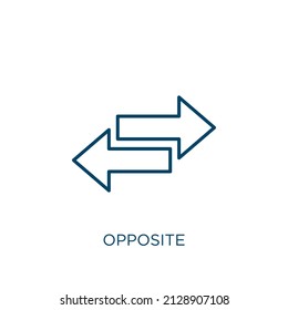Opposite Icon Thin Linear Opposite Outline Stock Vector (Royalty Free ...