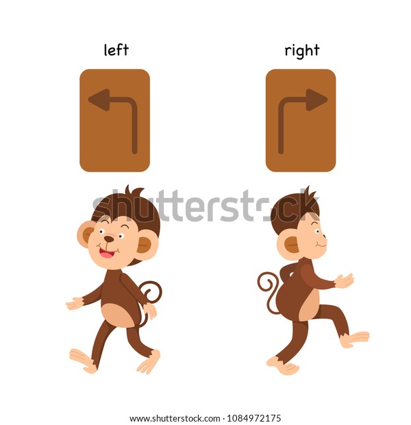 Opposite Left Right Vector Illustration Stock Vector (Royalty Free ...