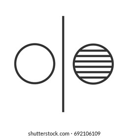 Opposite Symbol Linear Icon Opponents Abstract Stock Vector (Royalty ...