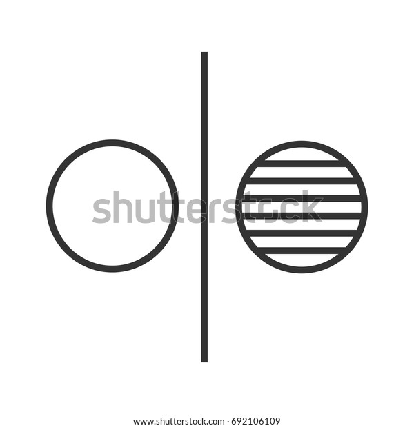 Opposite Symbol Linear Icon Opponents Abstract Stock Vector (Royalty ...