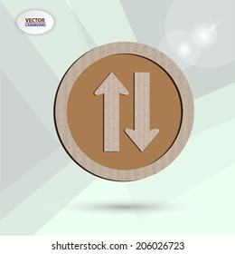 Opposite Traffic Sign Stock Vector (Royalty Free) 206026723 | Shutterstock