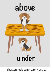 Opposite Words Above Under Stock Vector (Royalty Free) 1364408717 ...