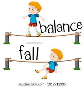 Opposite Words Balance Fall Illustration Stock Vector (Royalty Free ...