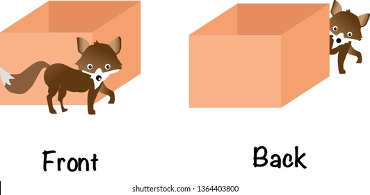 Opposite Words Front Back Stock Vector (Royalty Free) 1364403800 ...