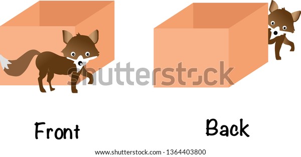 Opposite Words Front Back Stock Vector (Royalty Free) 1364403800 ...