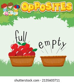 Opposite full empty Stock Illustrations, Images & Vectors | Shutterstock