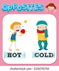 Opposite Words Hot Cold Illustration Stock Vector (Royalty Free ...