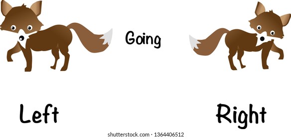 Opposite Words Left Right Stock Vector (Royalty Free) 1364406512