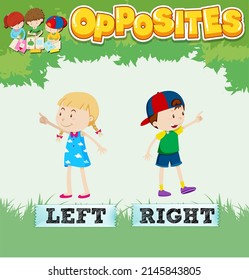 Opposite Words Left Right Illustration Stock Vector (Royalty Free ...