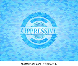 Oppressive Realistic Sky Blue Mosaic Emblem Stock Vector (Royalty Free ...