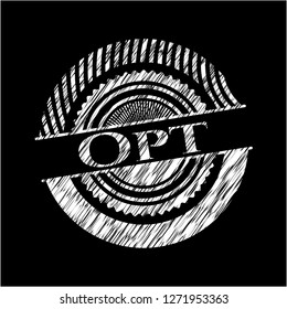 Opt Chalk Emblem Written On Blackboard Stock Vector (Royalty Free ...