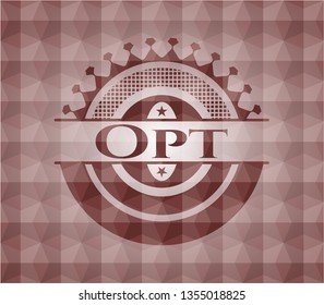 Opt Red Seamless Badge Geometric Pattern Stock Vector (Royalty Free ...