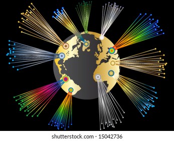 Optic Fibers Vector Illustration Stock Vector (Royalty Free) 15042736 ...