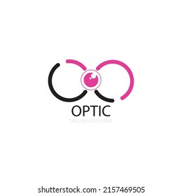 Optic Icon Logo Free Vector Design Stock Vector (Royalty Free ...
