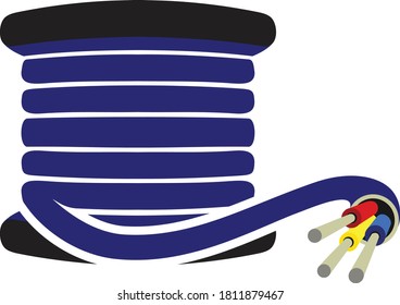 Optical Fiber Cable Logo Design Vector Stock Vector (Royalty Free ...
