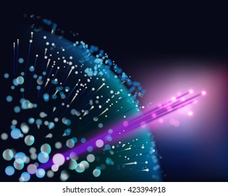 Optical Fibers Vector Illustration Stock Vector (Royalty Free ...