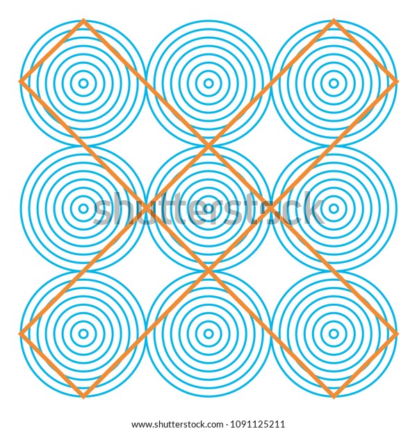 Optical Illusion Colorful Blocks Different Shapes Stock Vector (Royalty ...