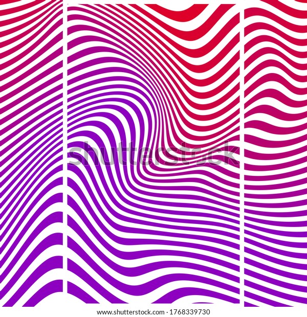 Optical Illusion Gradient Color Abstract Wavy Stock Vector (Royalty ...