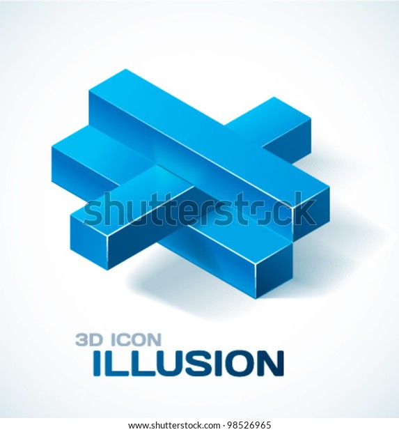 Optical Illusion Icon Vector Illustration Stock Vector (Royalty Free ...