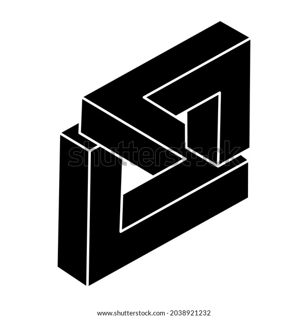 Optical Illusion Impossible Figure Optical Art Stock Vector (Royalty ...