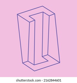 Optical Illusion Logo Impossible Shapes Sacred Stock Vector (Royalty ...