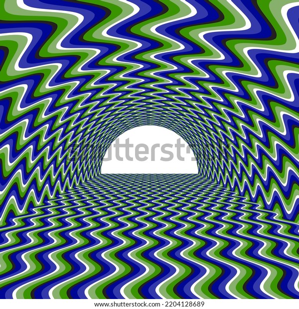 Optical Illusion Patterned Frame Form Arched Stock Vector (Royalty Free ...