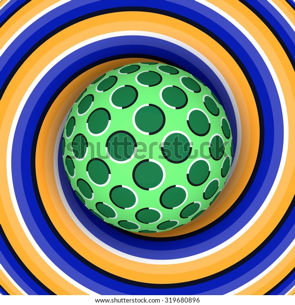 Optical Illusion Rotation Ball Against Background Stock Vector (Royalty ...