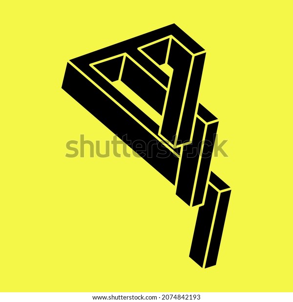 Optical Illusion Sacred Geometry Figures Impossible Stock Vector ...