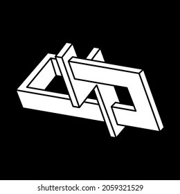 Optical Illusion Shape Impossible Figure Escher Stock Vector (Royalty ...