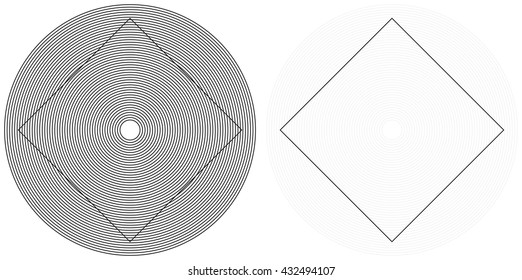 Optical Illusion Square Appears Have Distorted Stock Vector (Royalty ...