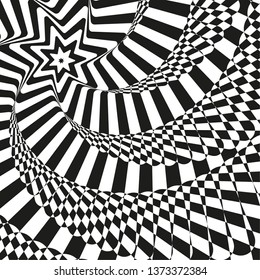 Optical Illusion Stars Stock Vector (Royalty Free) 1373372384 ...