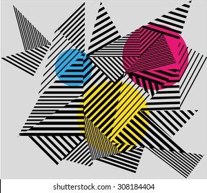 Optical Illusion Triangle Pattern Seamless Vector Stock Vector Royalty